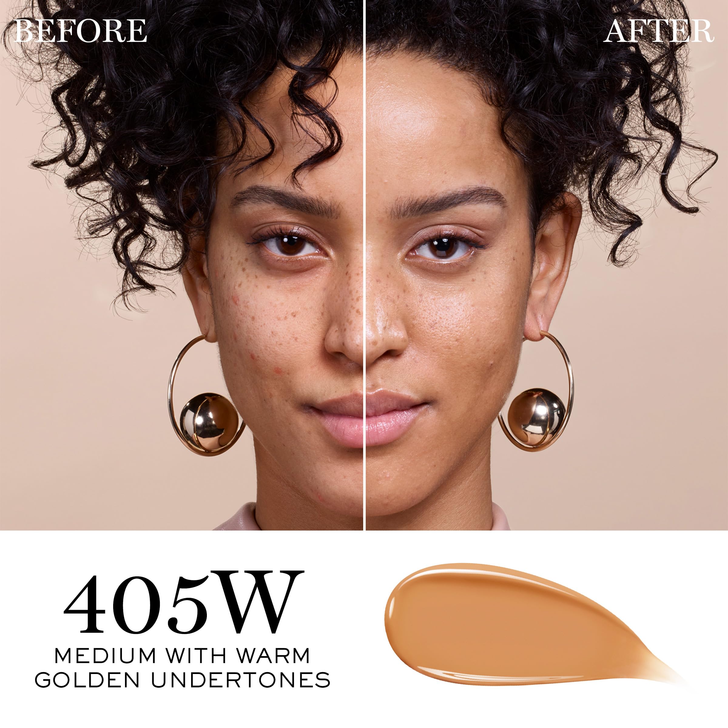 Lancôme Teint Idole Ultra Wear Care & Glow Serum Foundation with SPF - Medium Buildable Coverage & Natural Glow Finish - Up To 24H Wear - 405W