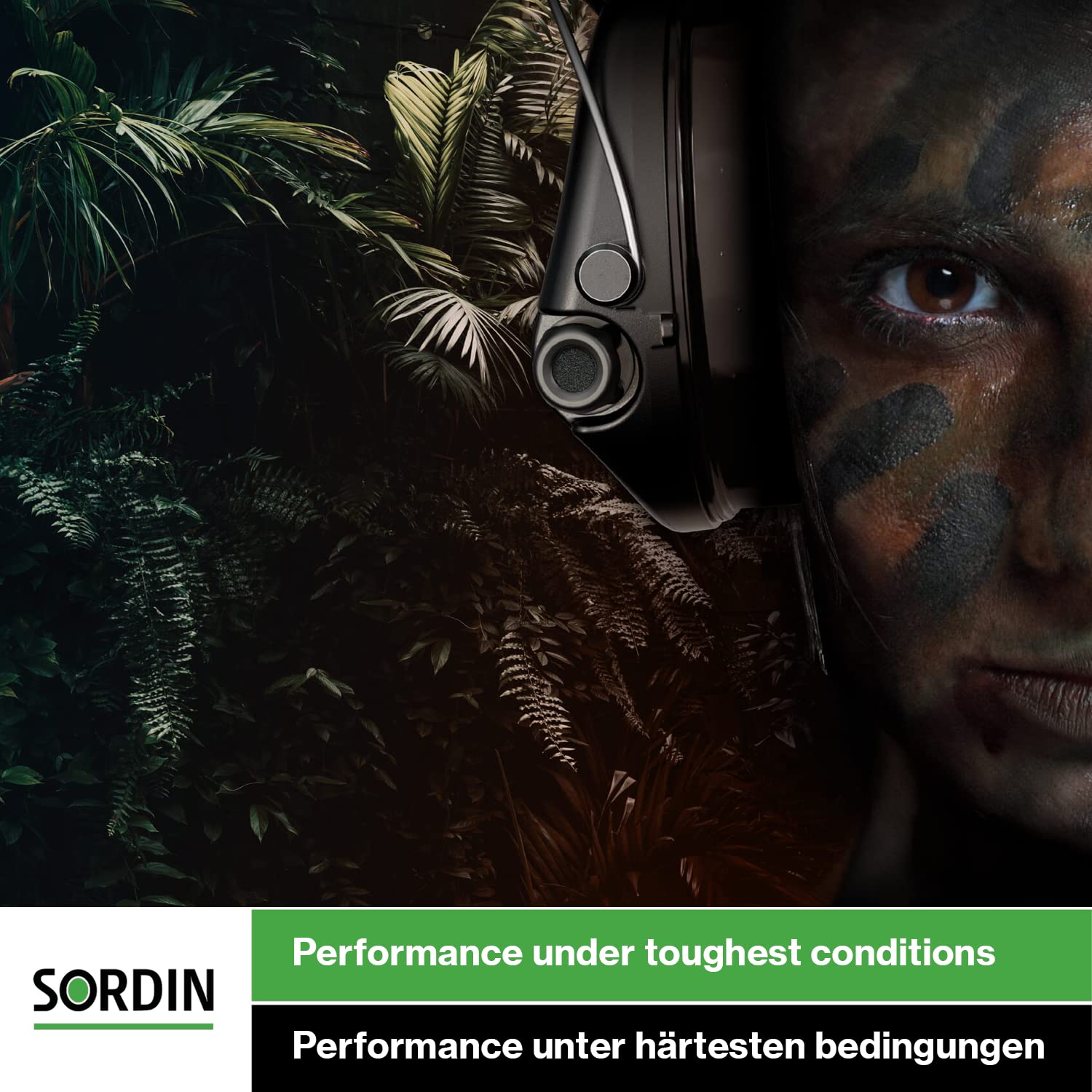 Sordin Supreme MIL AUX SFA Active Ear Defenders - for Military & Special Forces - 26 to 32 dB SNR - Black Ear Muffs