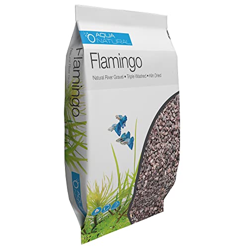 AquaNatural Flamingo 10lb Gravel Substrate for aquascaping, Aquariums, vivariums and terrariums 4-6mm, Rose Pink
