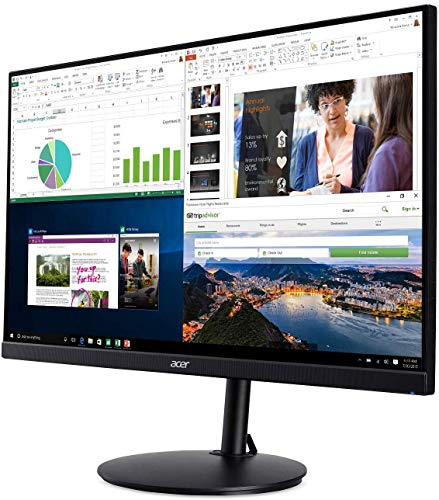 Acer CB272 bmiprx 27" Full HD (1920 x 1080) IPS Zero Frame Professional Home Office Monitor with AMD Radeon Free Sync, Height Adjustable Stand with Tilt & Pivot | Display, HDMI & VGA ports, Speakers
