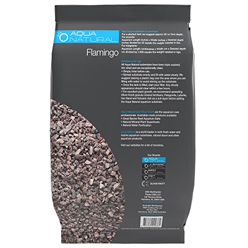 AquaNatural Flamingo 10lb Gravel Substrate for aquascaping, Aquariums, vivariums and terrariums 4-6mm, Rose Pink