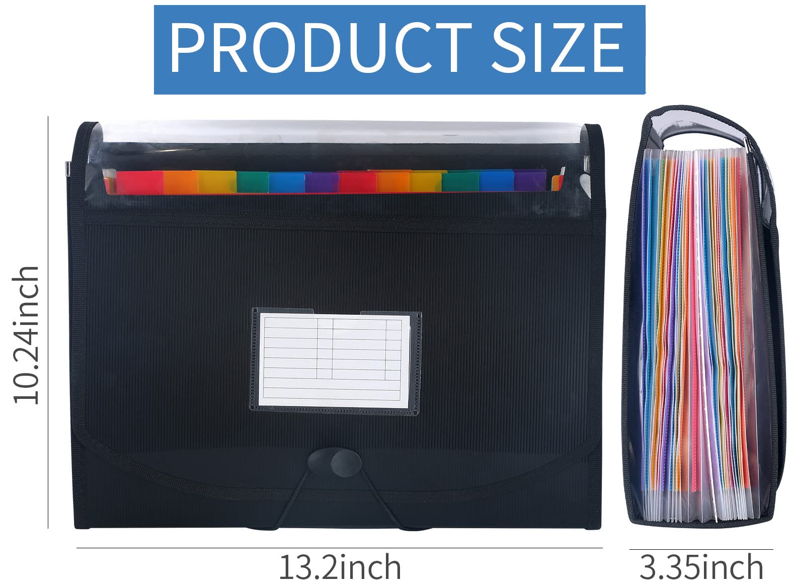 Accordion File Organizer 26 Pockets Expanding File Folder for A4 Letter Size Paper Document Holder Organizer