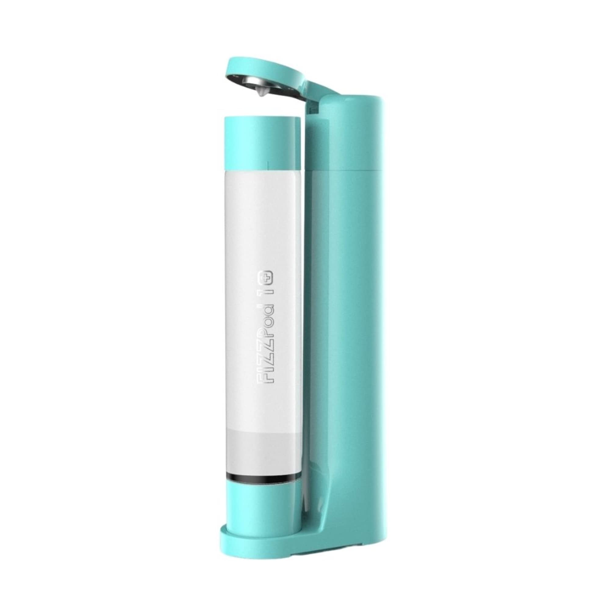 Fizzpod Home Soda Maker Sparkling Water Carbonator With 3 Bottles and 2 Bottle Brushes (Aruba Blue)
