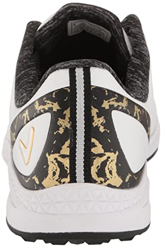 Callaway Women's Coronado v2 SL Golf Shoe, White/Gold, 8