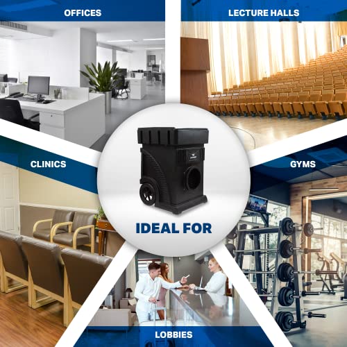 XPOWER AP-2500D MEGA Air Purification System for Large Spaces, 1800 CFM, Commercial HEPA Filtration, Variable Speed & Volume Control, Industrial, Heavy Duty, Negative Air Machine, Air Scrubber
