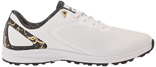 Callaway Women's Coronado v2 SL Golf Shoe, White/Gold, 8