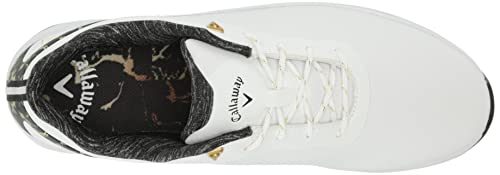 Callaway Women's Coronado v2 SL Golf Shoe, White/Gold, 8