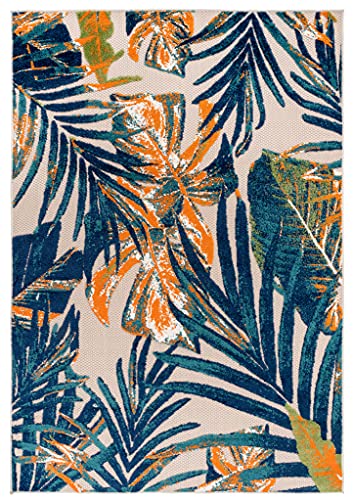 Rugshop Tropical Floral Leaves Indoor/Outdoor Area Rug 5' x 7' Multi
