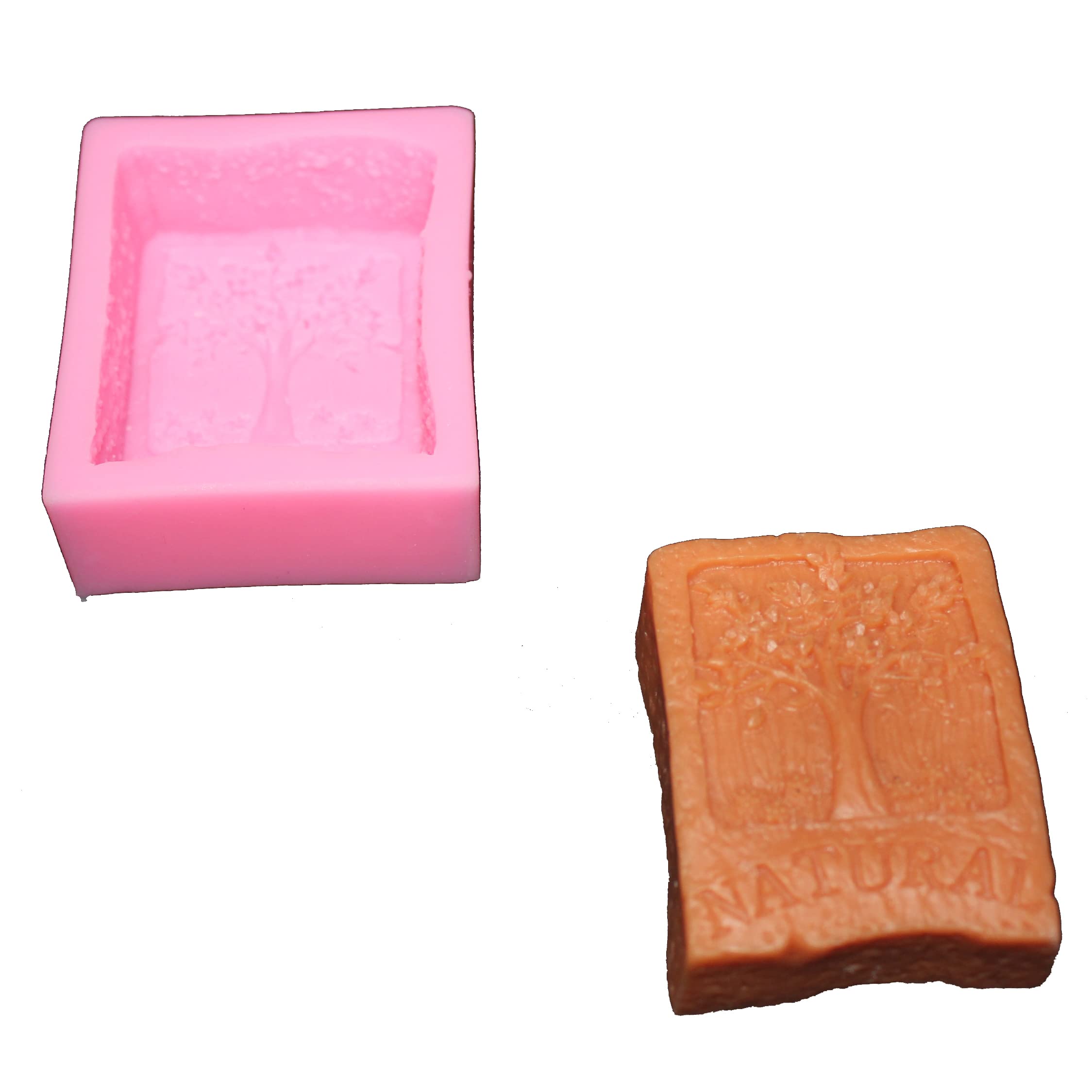 LVDGE Natural Tree Flowers Silicone Soap Mold for Natural Skincare Soap Making, DIY Skincare Products & Small Business Soap (4PCS Natural Tree)