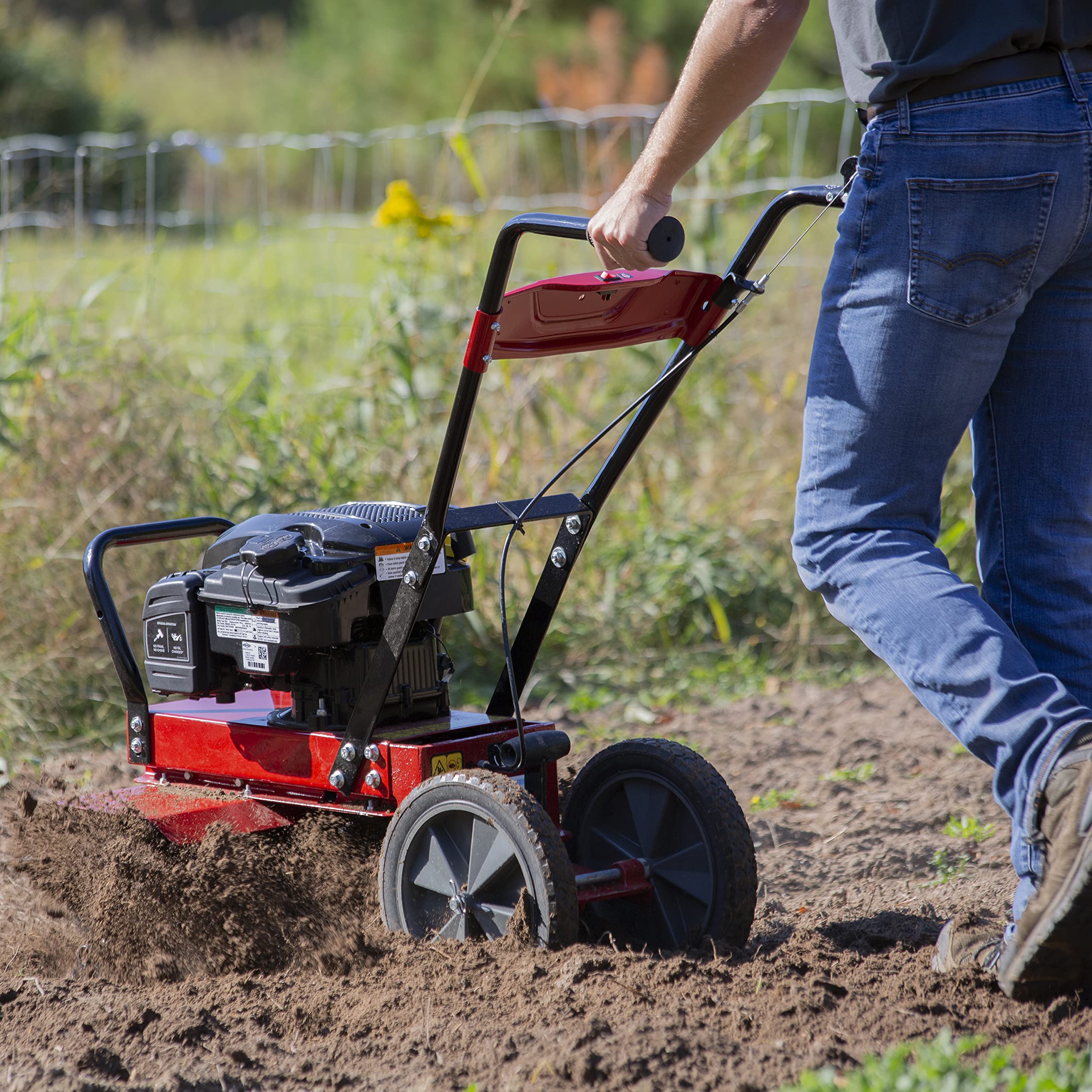 Toro Full Size Front Tine Tiller, 163cc Briggs & Stratton 4-Cycle Engine, Adjustable Tilling Width Up to 21", Variable Wheel Settings, Model Number: 58602