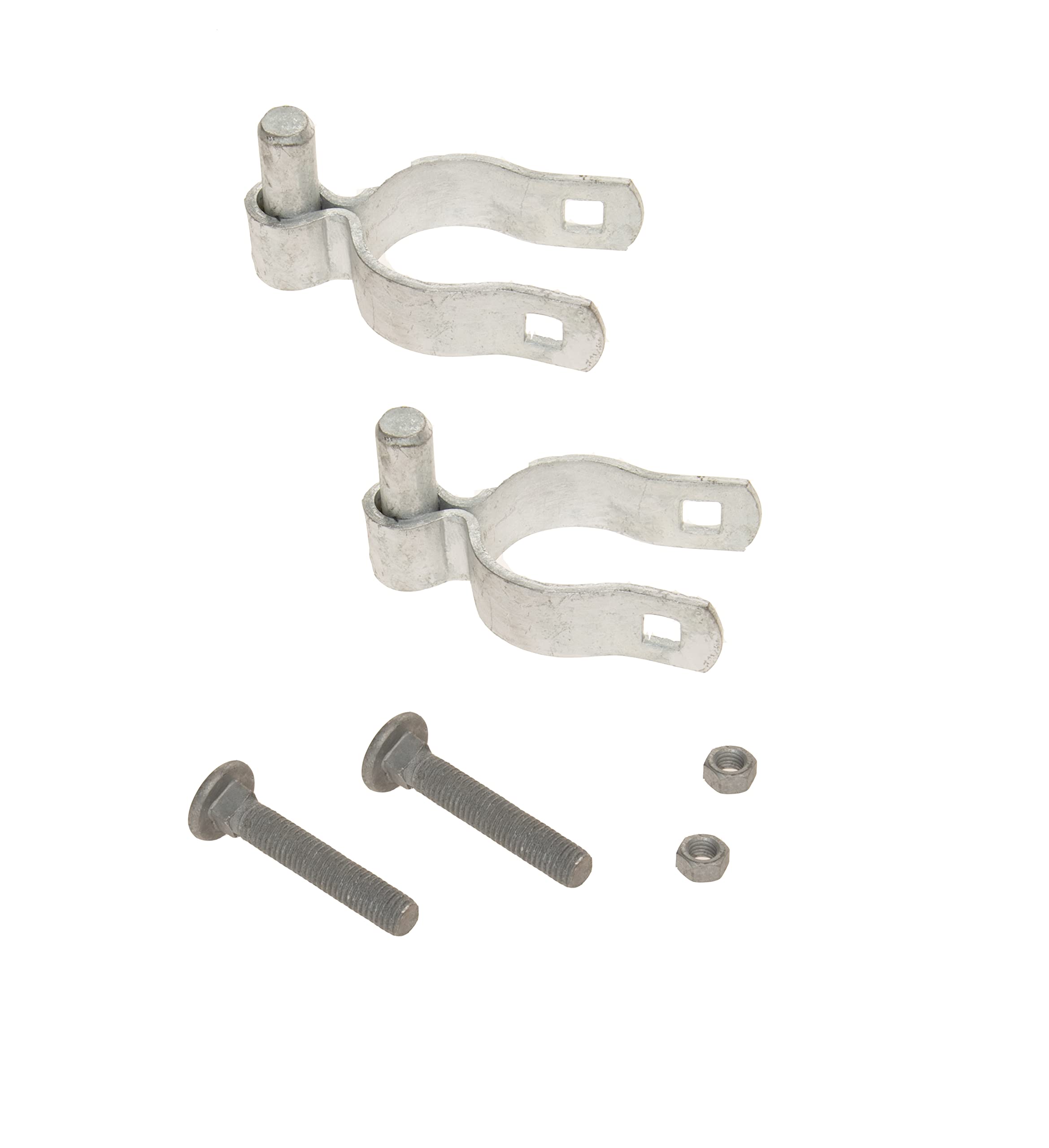 Dailydanny 2 Pack Chain Link Fence Frame Gate Post Male Hinge with Bolts and Nuts (1-7/8 Inch)