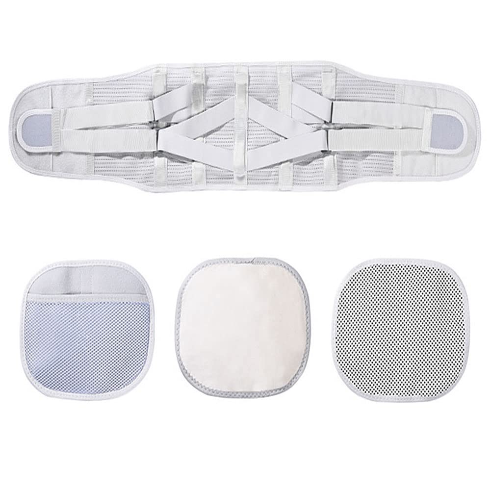 Self-Heating Back Brace For Lower Back Pain Relief Lumbar Support Belt With 3 Removable Lumbar Pads And Support Plates Women Men Sciatica Scoliosis Herniated Disc Breathable Grey ( Size : XL/X-Large )
