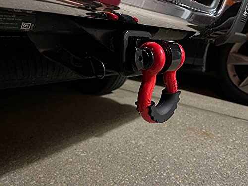Shackle Hitch Receiver 2 inch - 35,000 Lbs Break Strength - Recovery Hitch Shackle Tow Point Bracket Heavy Duty Solid 3/4'' D Ring Hitch Towing Accessories Compatible with Trucks Jeeps and ATV Hitch