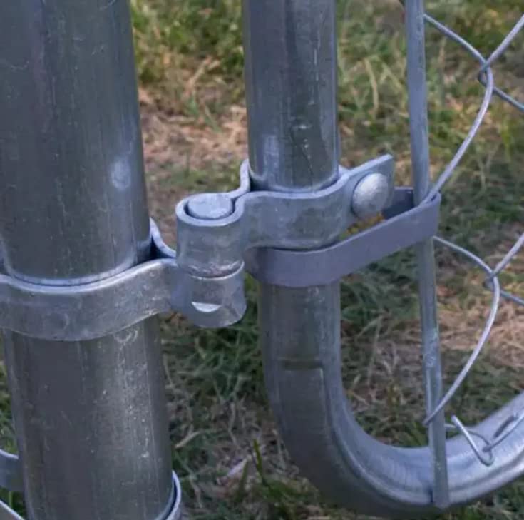 Dailydanny 2 Pack Chain Link Fence Frame Gate Post Male Hinge with Bolts and Nuts (1-7/8 Inch)
