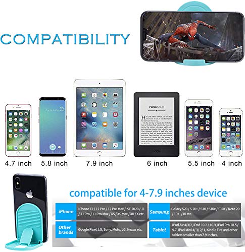 Cell Phone Stand, 6pack Portable Foldable Desktop Cell Phone Holder Adjustable Universal Multi-Angle Cradle for Desk Tablet iPad Mini iPhone X/8/7 Plus/7/6s/6 Samsung Galaxy, Black, White, Blue