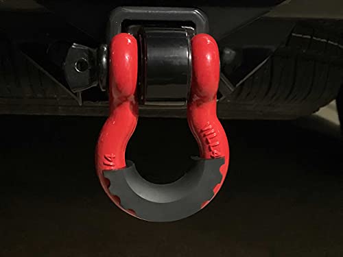 Shackle Hitch Receiver 2 inch - 35,000 Lbs Break Strength - Recovery Hitch Shackle Tow Point Bracket Heavy Duty Solid 3/4'' D Ring Hitch Towing Accessories Compatible with Trucks Jeeps and ATV Hitch