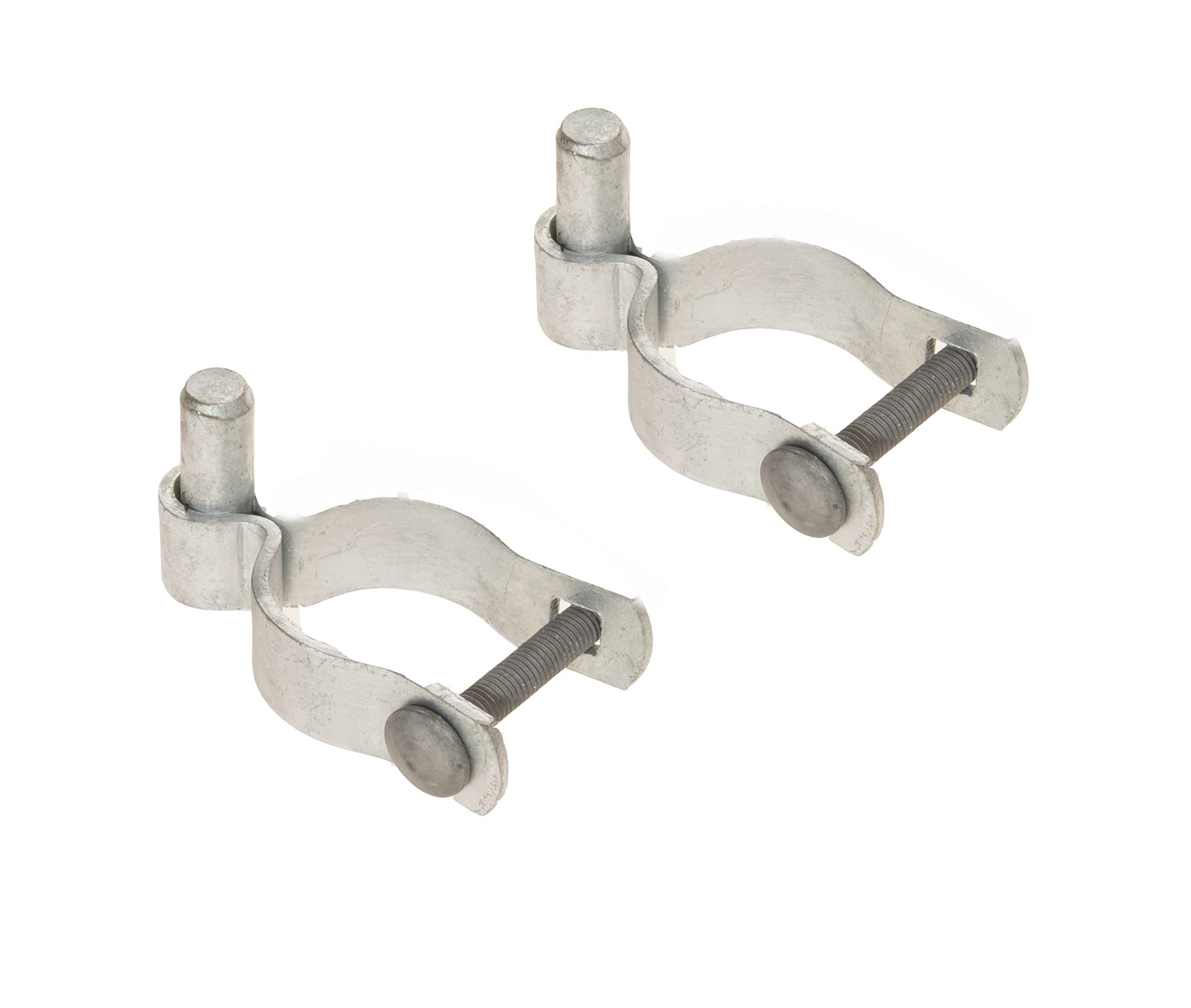 Dailydanny 2 Pack Chain Link Fence Frame Gate Post Male Hinge with Bolts and Nuts (1-7/8 Inch)