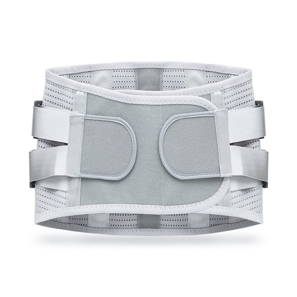 Self-Heating Back Brace For Lower Back Pain Relief Lumbar Support Belt With 3 Removable Lumbar Pads And Support Plates Women Men Sciatica Scoliosis Herniated Disc Breathable Grey ( Size : XL/X-Large )
