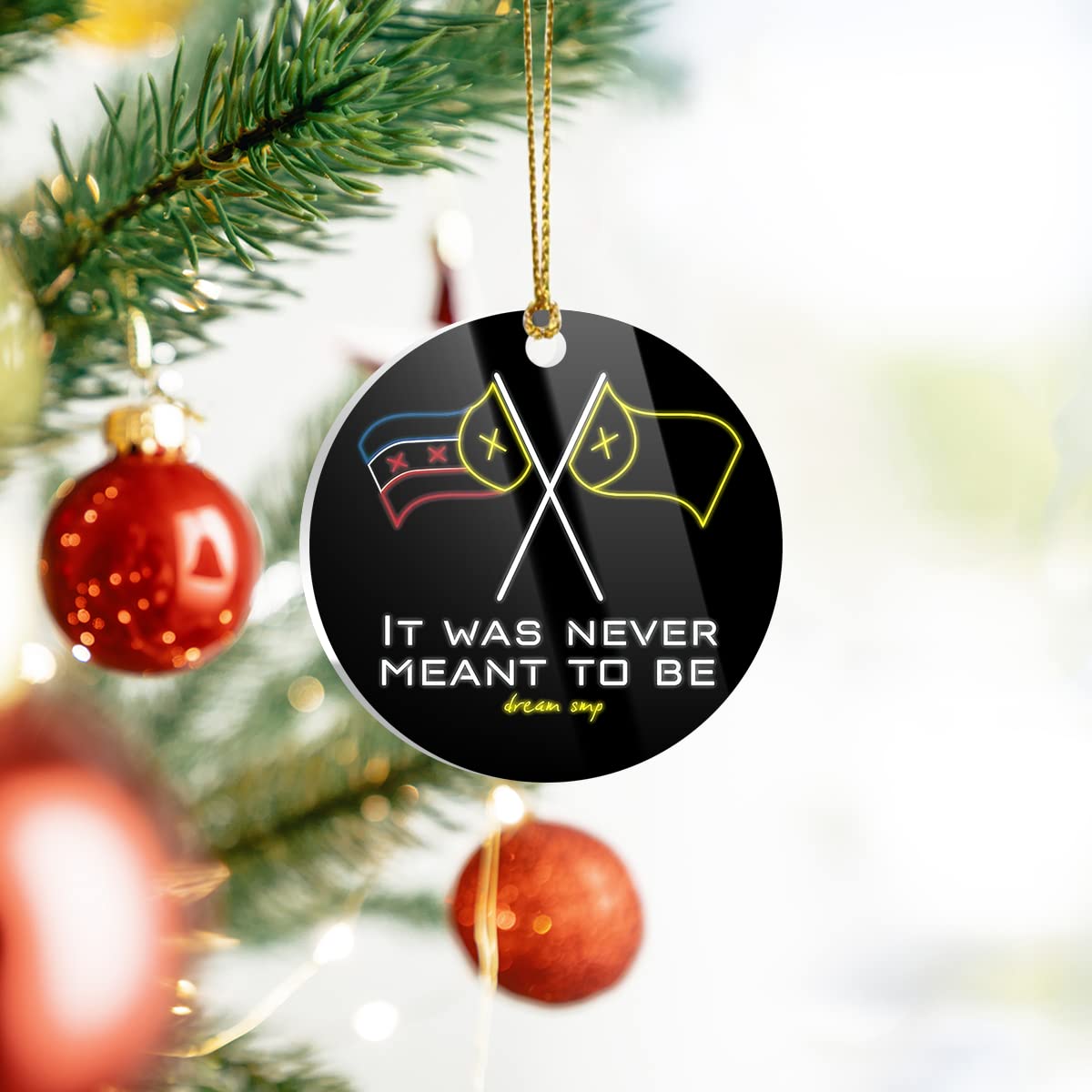 Ornament It Xmas Tree was Clear Never Acrylic Meant Memorial to Be Dream SMP Flags Christmas Ornaments Keepsake Home Decor