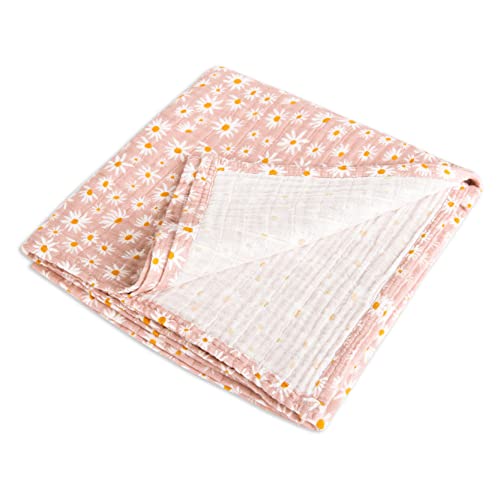 Babyletto 100% Organic Cotton Swaddle, GOTS-Certified, Ultra-Soft and Breathable Muslin - Daisy