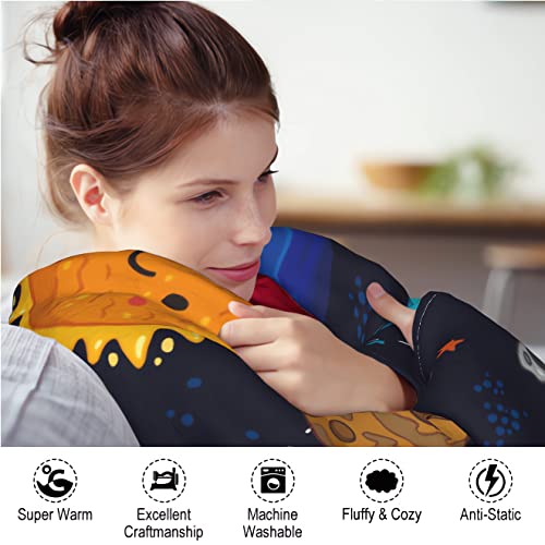 Zhung Ree Flannel Fleece Throw Blanket Quote Outer Space Pillowcase Cover Microfiber Durable Couch Blankets Home Decor Perfect for Bed and Sofa Super Soft Warm Blankets for All Season(50"x 40")