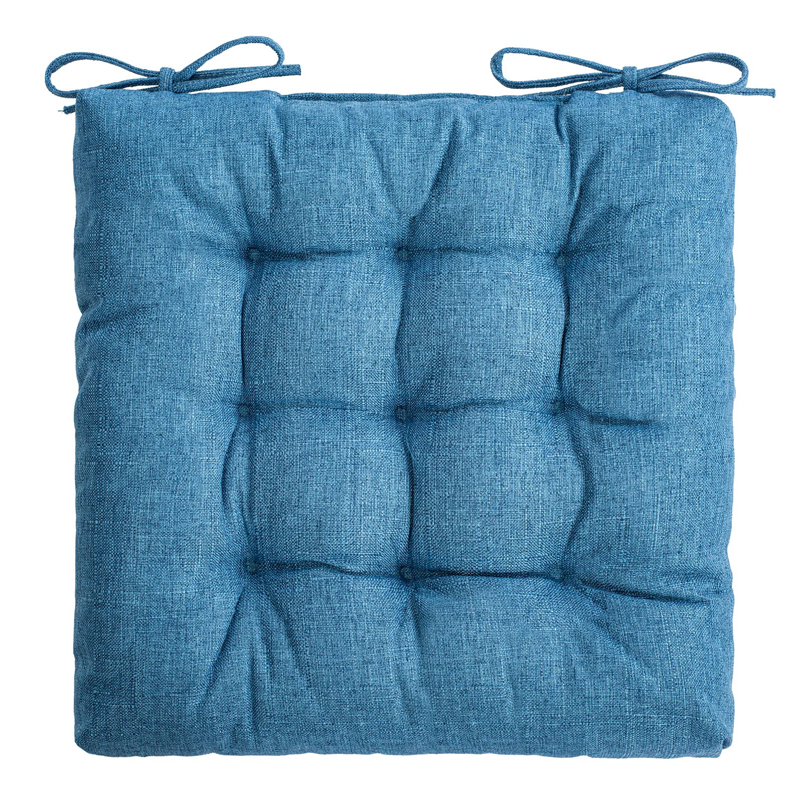 SQUARE MOON 4 Pack Chair Cushions, Seat Cushions, Chair Pads, Chair Mat for Indoor, Outdoor Dining Chairs, Kitchen Chairs, Dining Room Chairs (16" × 16" × 4 Pack, Blue)