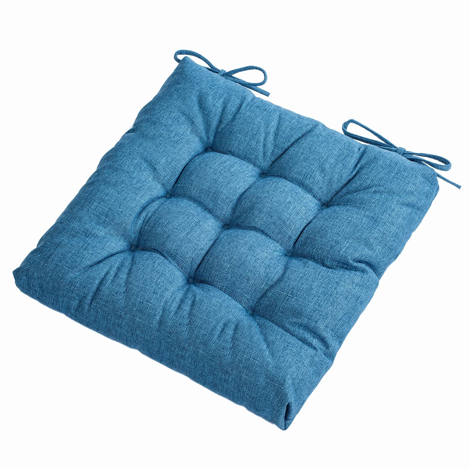 SQUARE MOON 4 Pack Chair Cushions, Seat Cushions, Chair Pads, Chair Mat for Indoor, Outdoor Dining Chairs, Kitchen Chairs, Dining Room Chairs (16" × 16" × 4 Pack, Blue)