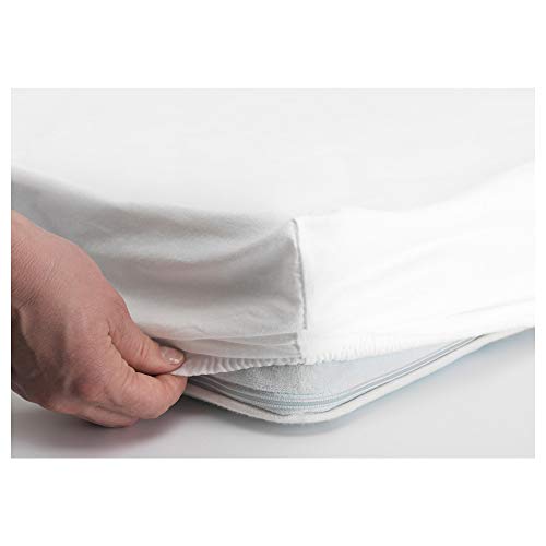 IKEA.. 703.198.01 Len Crib Fitted Sheet, White, Turquoise