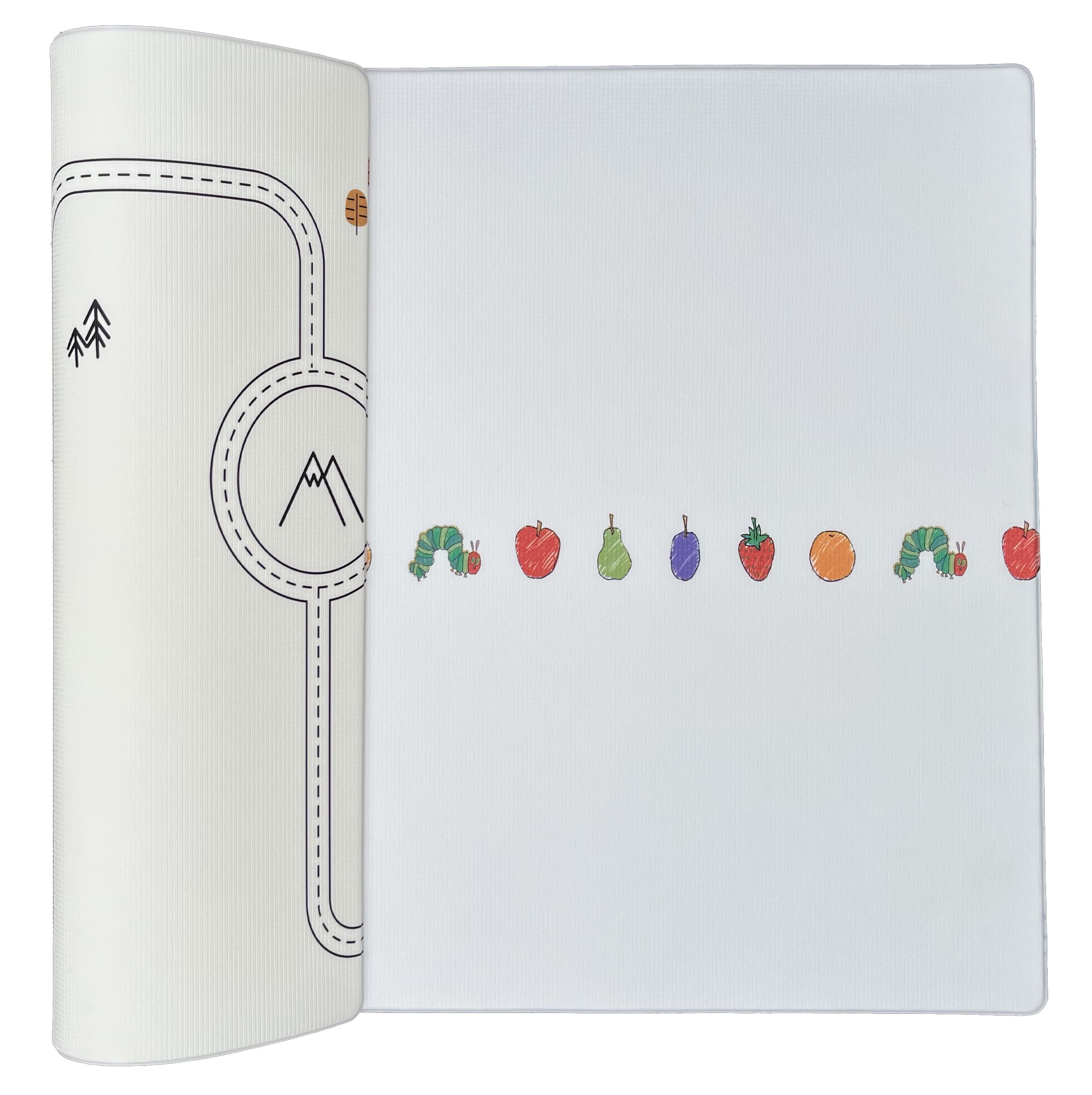 LITTLE Bot x World of Eric Carle Baby Play mat, The Very Hungary Caterpillar Ofie mat (Caterpillar Life + Country Road Nordic)