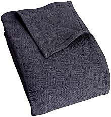 Cotton Throw Blanket Queen Size for Bed - Diamond Weave Blankets, Grey Soft Lightweight Woven Throw Blankets for Couch Bed Sofa Travel 100% Cotton Blankets & Throws - 90x90 inches