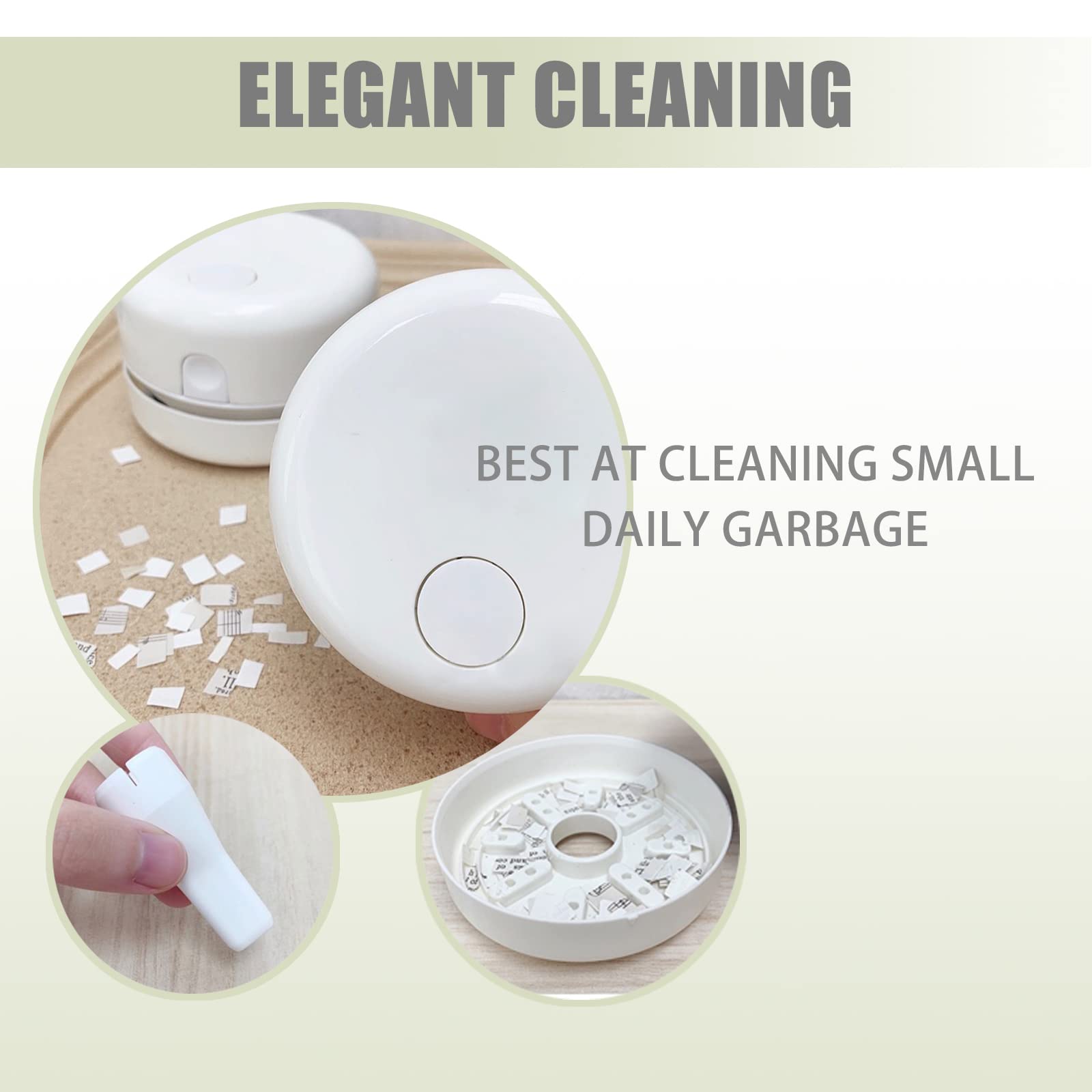 YAFIYGI Practical Present Desktop Vacuum Cleaner Mini Crumb Vacuum Cleaner Portable Handheld Cordless Sweeper Cleaning for Home,Office,Cars,Pet Hairs
