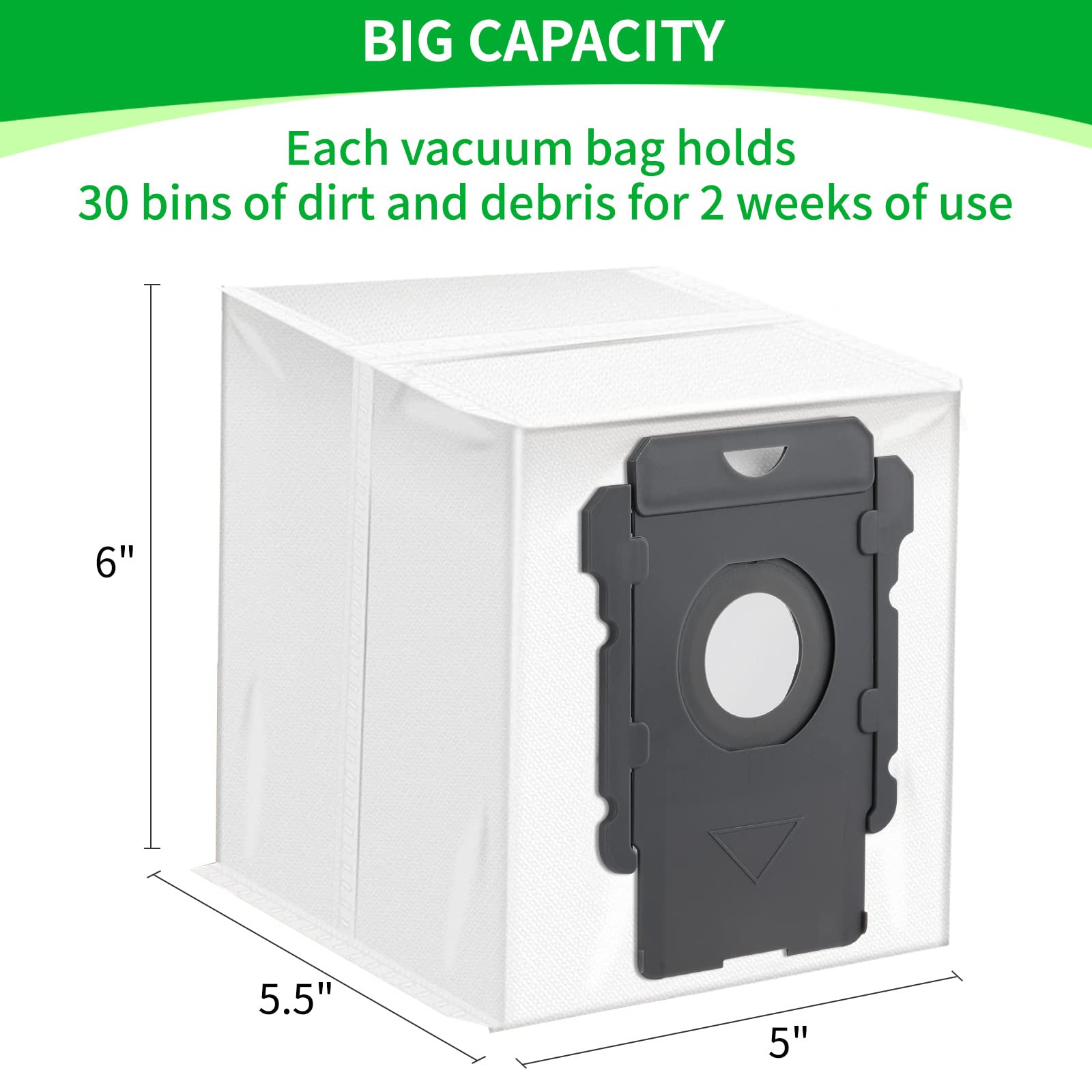 20 Pack Vacuum Bags - Compatible Replacement Dust Bags for iRobot i1+, i3+ (3550), i4+ (4552), i6+ (6550), i7+, i7Plus, j7+ (7550), i8+ & s9+ Series | Automatic Dirt Disposal Bags