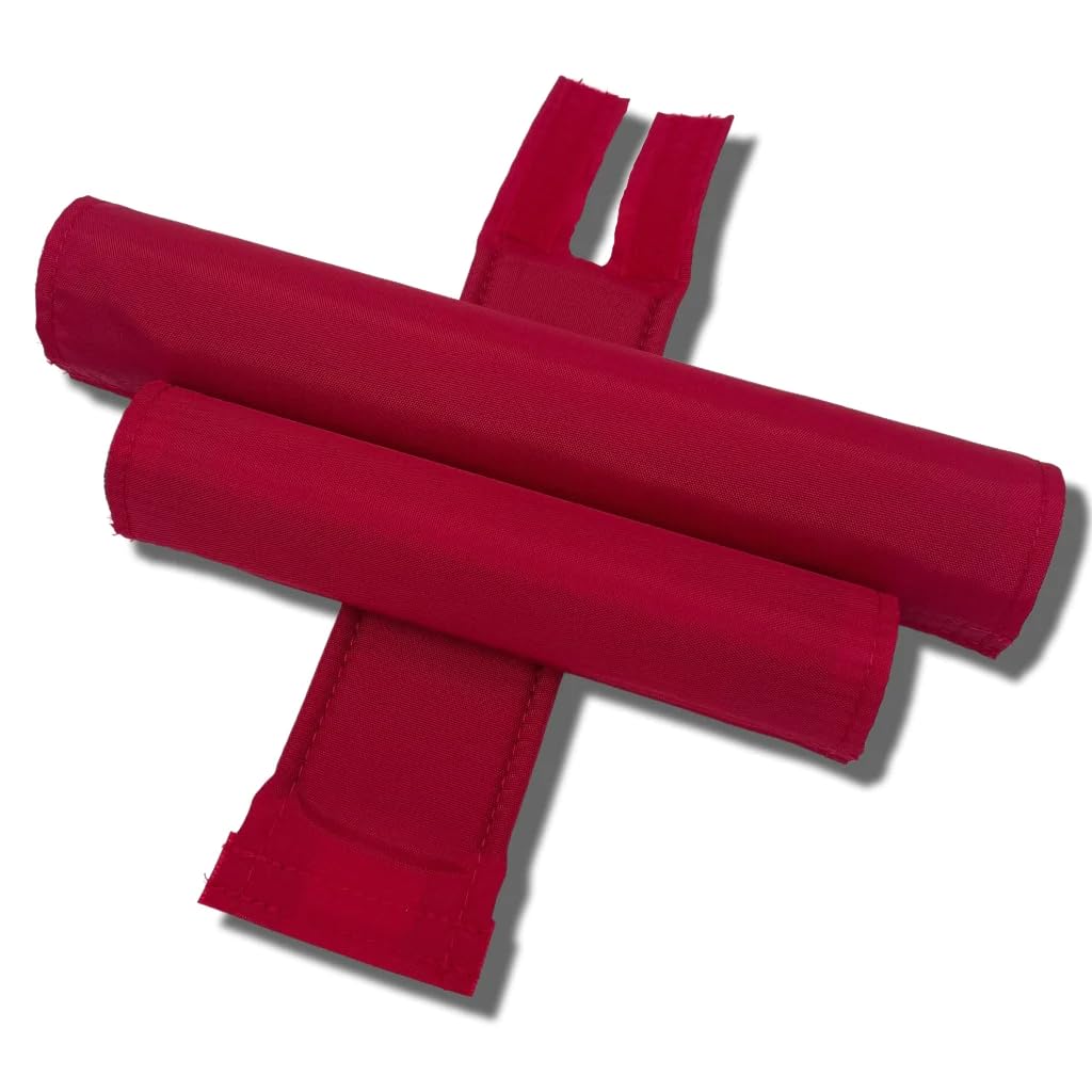 Textured Nylon Solid Color BMX Pad Sets by Flite Black 1" top Tube Diameter