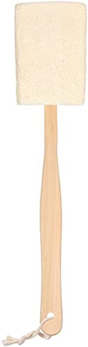 ZCX Body Brushes Loofah Mesh Bath Brush with Wooden Handle Stick Back Scrubber Loofa Sponge Pads Body Shower Bath Spa Exfoliating Luffa Brush Body Brushes