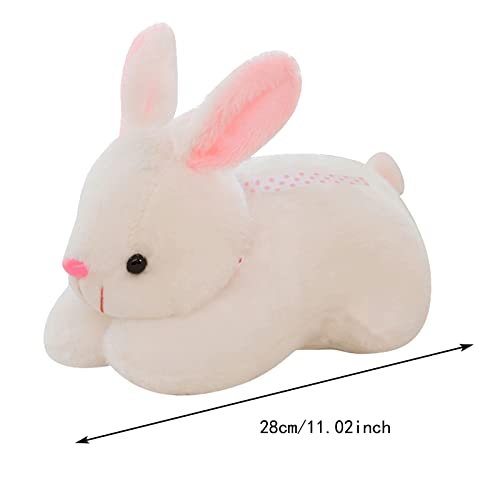 Bunny Toys Educational Interactive Toys Bunnies Stuffed Animal Easter Plush Bunny Toy Easter Plush Toys (White, One Size)