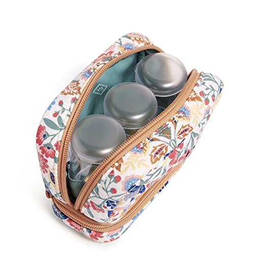 Vera Bradley Women's Cotton Deluxe Travel Pill Organizer, Enchanted Mandala - Recycled Cotton, One Size