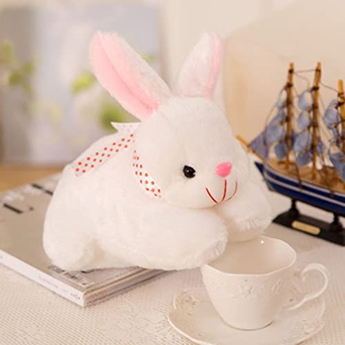 Bunny Toys Educational Interactive Toys Bunnies Stuffed Animal Easter Plush Bunny Toy Easter Plush Toys (White, One Size)