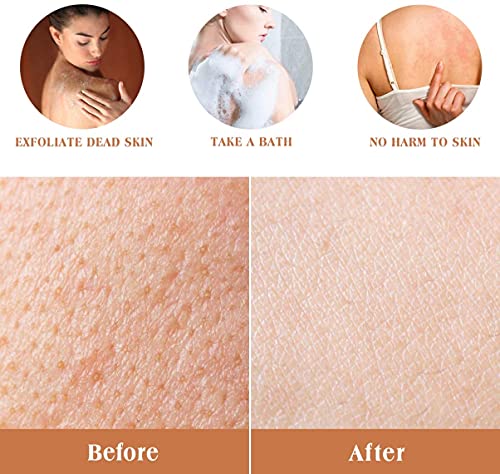 ZCX Body Brushes Loofah Mesh Bath Brush with Wooden Handle Stick Back Scrubber Loofa Sponge Pads Body Shower Bath Spa Exfoliating Luffa Brush Body Brushes