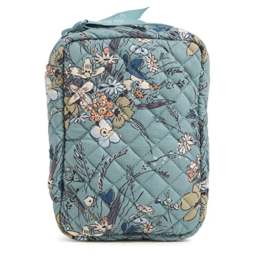 Vera Bradley Women's Cotton Zip-around Jewelry Organizer Case, Sunlit Garden Sage - Recycled Cotton, One Size