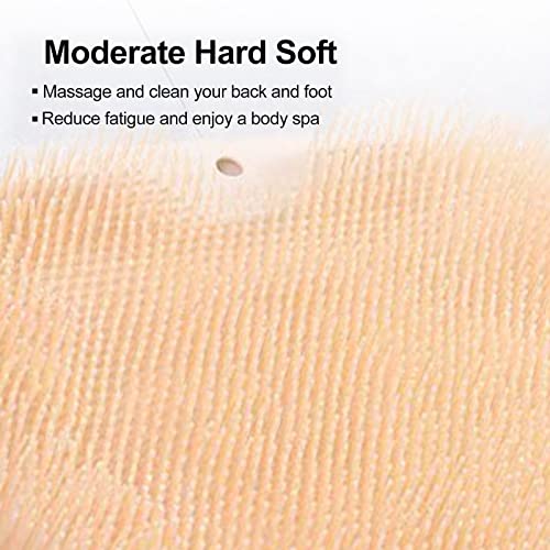 Hfpengzan Shower Foot & Back Scrubber, Wall Mounted Massage Pad, Silicone Bath Massage Cushion Brush with Suction Cups for Body Scrubber Improve Foot Circulation & Soothes Tired Feet (Orange)