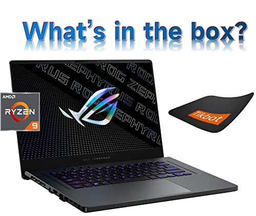 ASUS - ROG Zephyrus 15.6" WQHD 165Hz Gaming Laptop- NVIDIA GeForce RTX 3060-AMD Ryzen 9 6900HS- Fast DDR5 Memory, PCIe SSD – with Mouse Pad (40GB RAM | 2TB PCIe SSD)