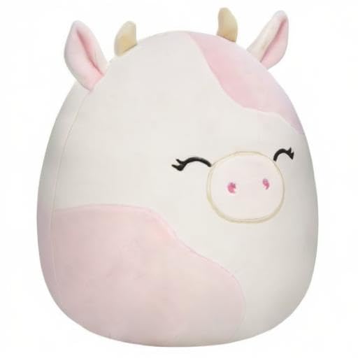 Squishmallow Official Kellytoy Plush Collectible Farm Squad Squishy Soft Animals (Caedyn Cow (Sleepy), 10 Inch)