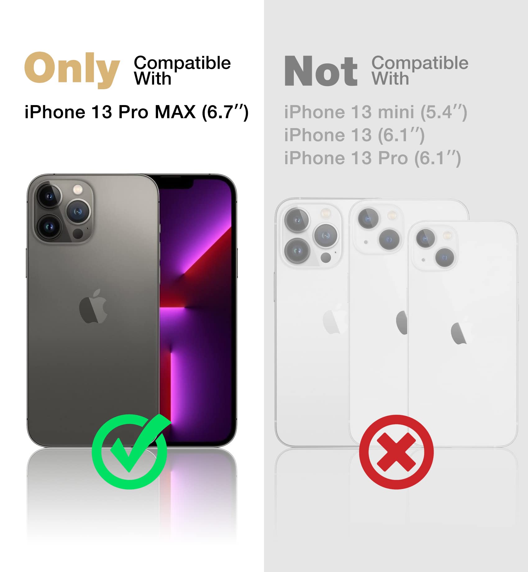 Dexnor Magnetic Case for iPhone 13 Pro Max, Compatible with MagSafe, [Built in Screen Protector and Kickstand] Full-Body Heavy Duty Case Protective Cover for iPhone 13 Pro Max 6.7 Inch, Red