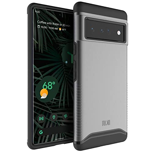 TUDIA DualShield Designed for Google Pixel 6 Pro Case (2021), [Merge] Shockproof Military Grade Heavy Duty Dual Layer Tough Protection for Pixel 6 Pro Case - Metallic Slate