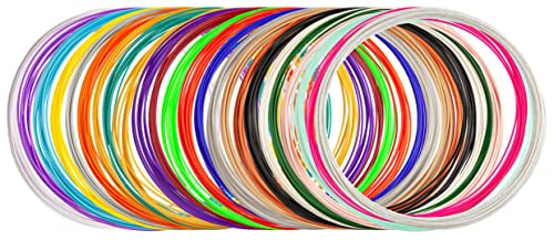 Rocket3d 3D Printer/Pen Filament Sample Bag, 1.75mm Made in The USA, 24 Exclusive Colors, (Includes Wood and Marble PLA), Each Color is 15 Feet, 360 Total Feet Included