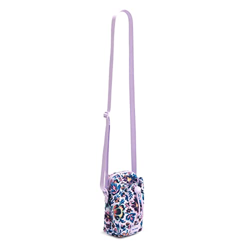 Vera Bradley Women's Recycled Lighten Up Reactive Deluxe Water Bottle Crossbody Sling Bag, Cloud Vine Multi, One Size