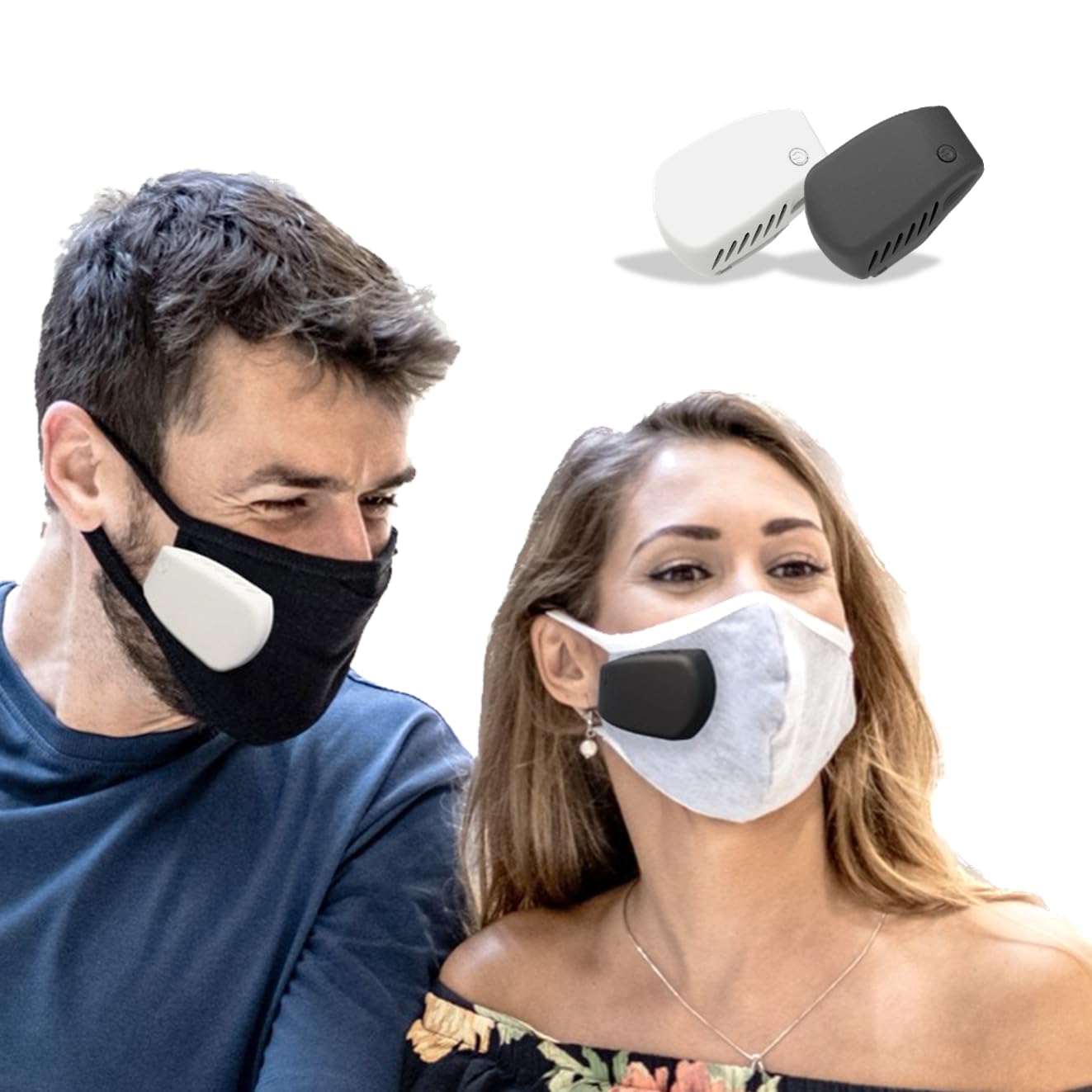 JKKL PuriCurrent, Black & White 4-Speed Bundle set. Breath easy. Clip on Mask and Get More Ventilating & Filtered Fresh Air. No Extra Accessories Required. Save money.