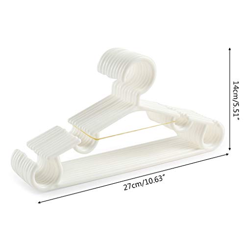 Beerty Clothes Hangers - 10Pcs/Set Portable Children Hangers - Baby Coat Plastic Hangers Hook Household for Kids Clothing Organizer