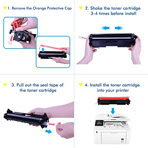 TRUE IMAGE Compatible Toner Cartridge Replacement for HP 94A CF294A for HP Pro M118dw MFP M148dw M148fdw M149fdw M148 M118 M149 Printer Ink (Black 4 Pack)