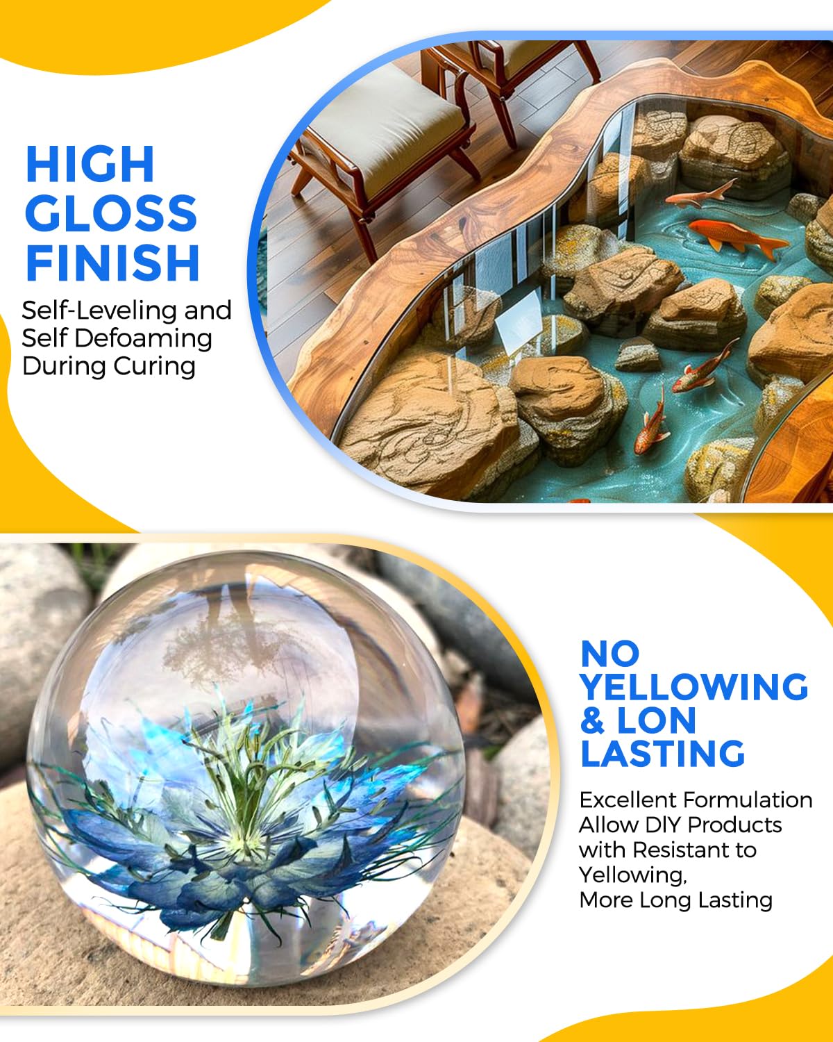INCLY Deep Pour Epoxy Resin, 0.75 GL Epoxy Resin Kit for 2 to 4'' Pour Molds Craft, High Gloss & Bubbles Free & Crystal Clear Casting Resin Supplies for River Table, Wood Filler, Bar Top, 2 : 1 Mix